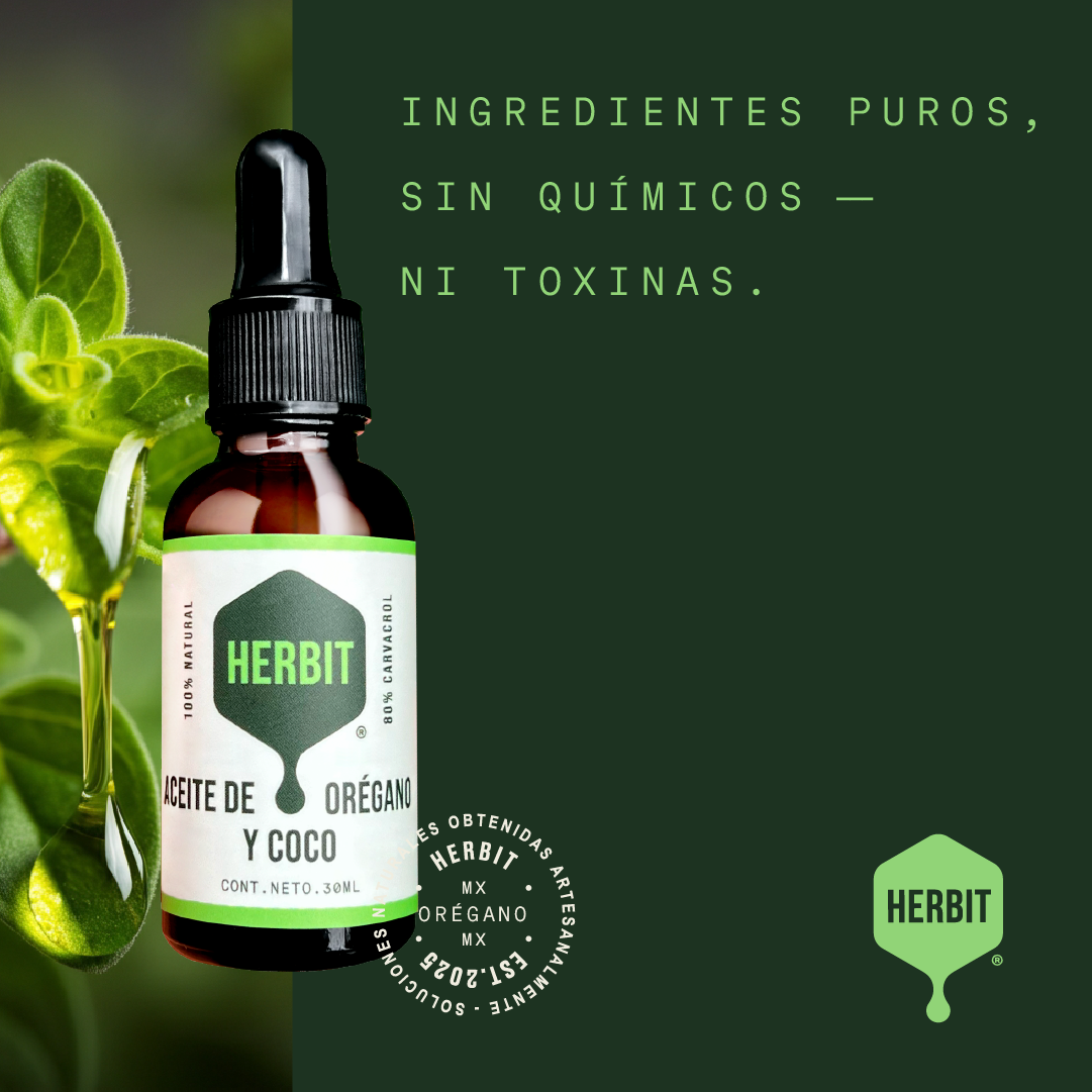 Aceite de coco con orégano – Herbit Orégano